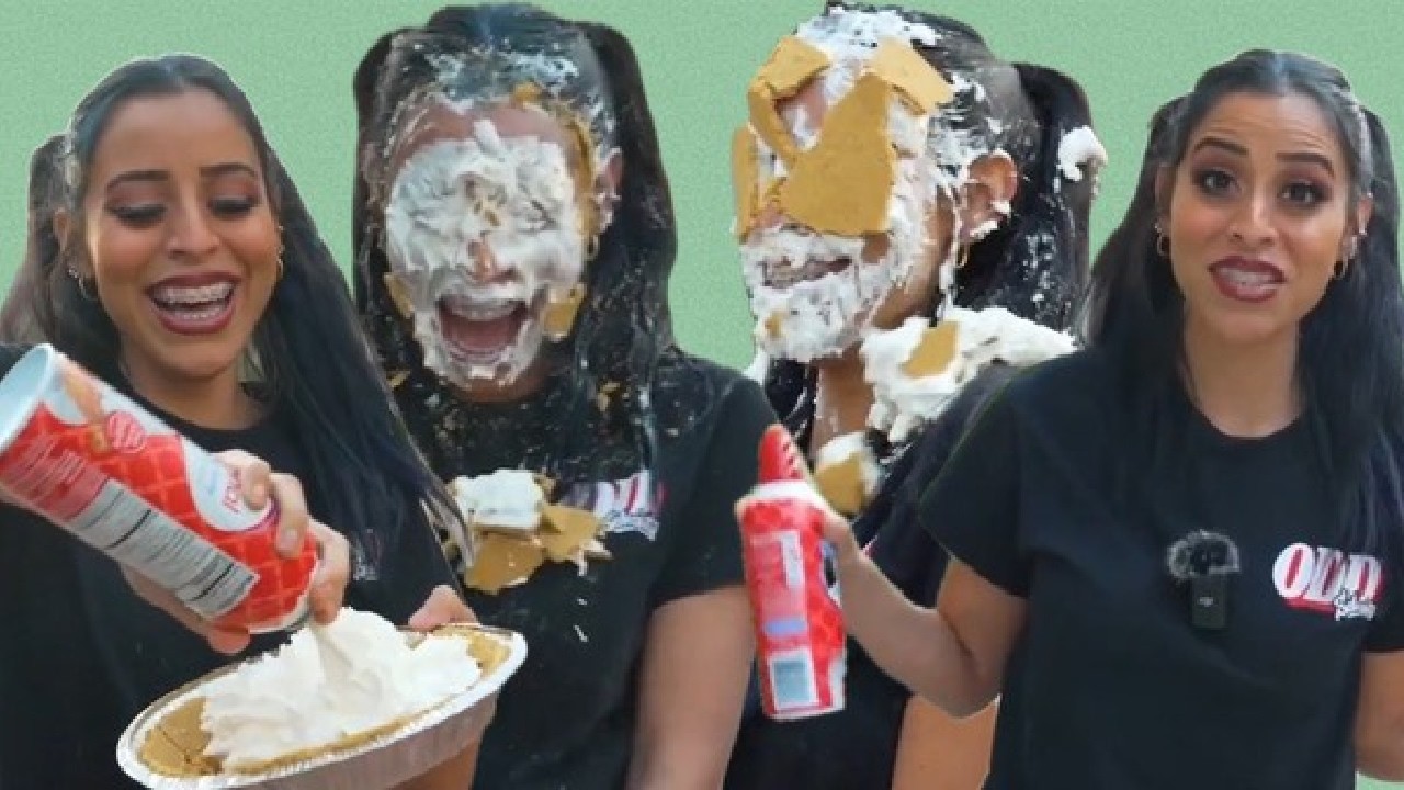 A Very Public And Messy Pie In The Face Challenge Youtube