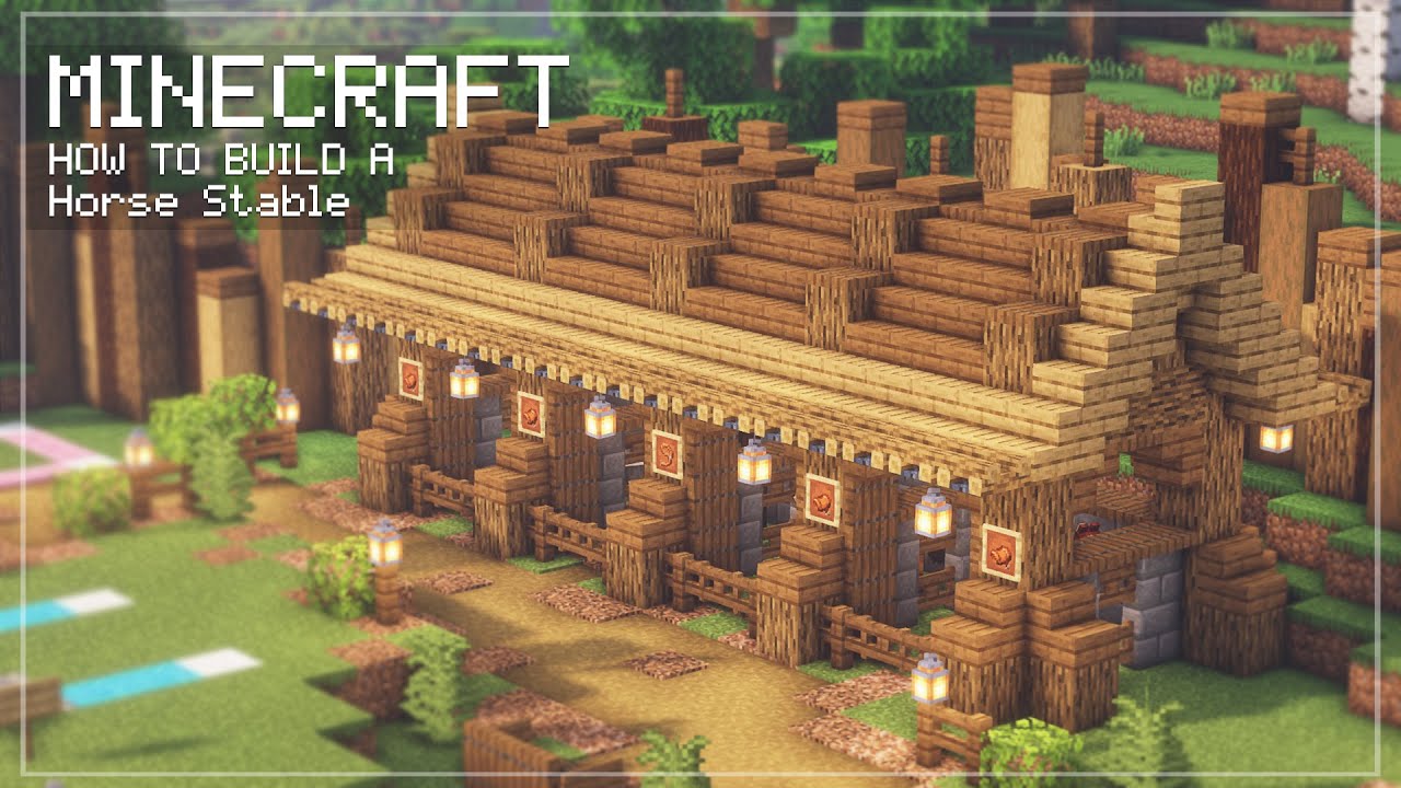 Minecraft Medieval Stable Minecraft Medieval Stables Barn Tutorial