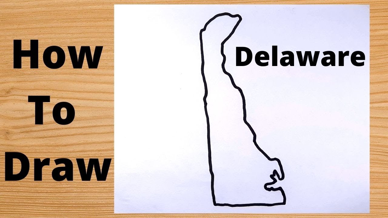 How To Draw Delaware Map Us State Youtube