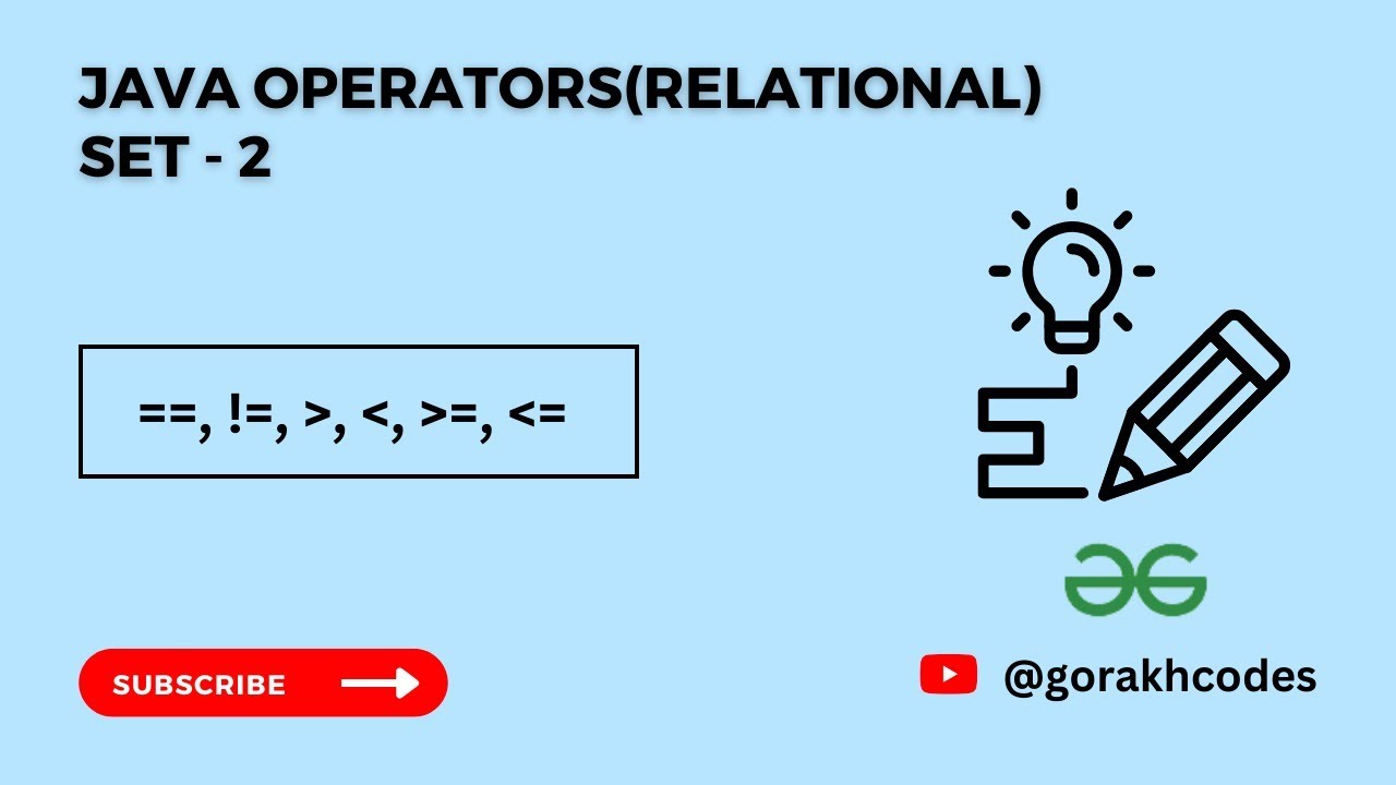 Java Operators Relational Geeksforgeeks Problem Solving
