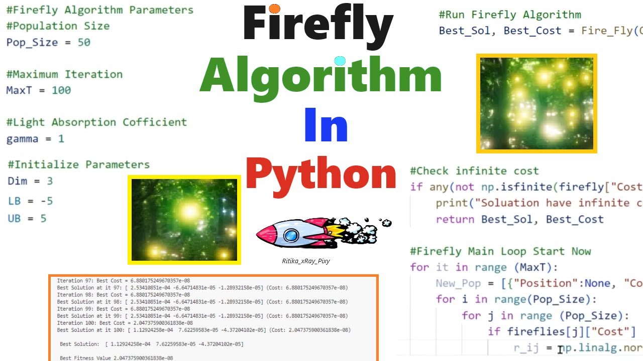 Firefly Algorithm In Python Step By Step Xray Pixy Youtube