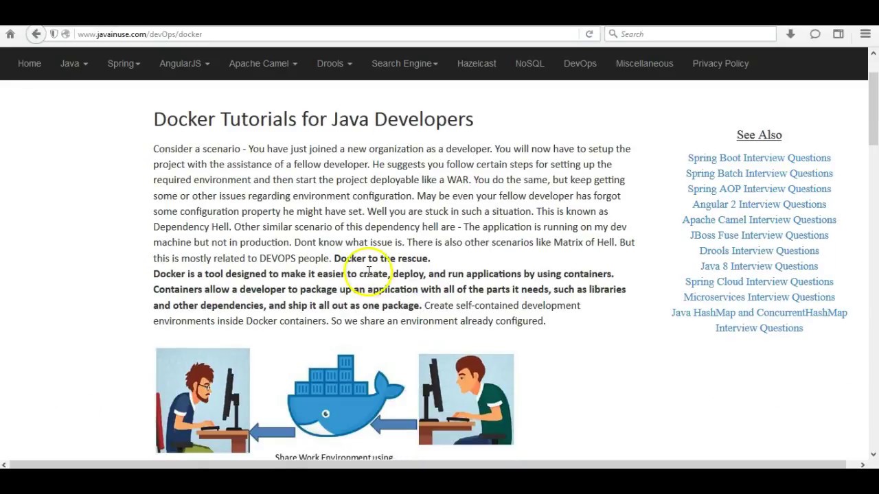 Docker Tutorial For Java Developers What Is Docker Youtube