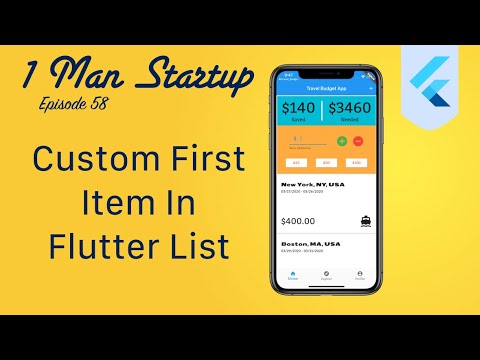 Ep 58 How To Add A Custom Widget As The First Item In A List View In