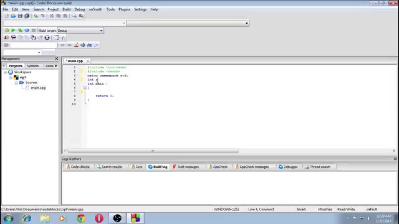 Codeblocks Sqrt Tutorial Youtube
