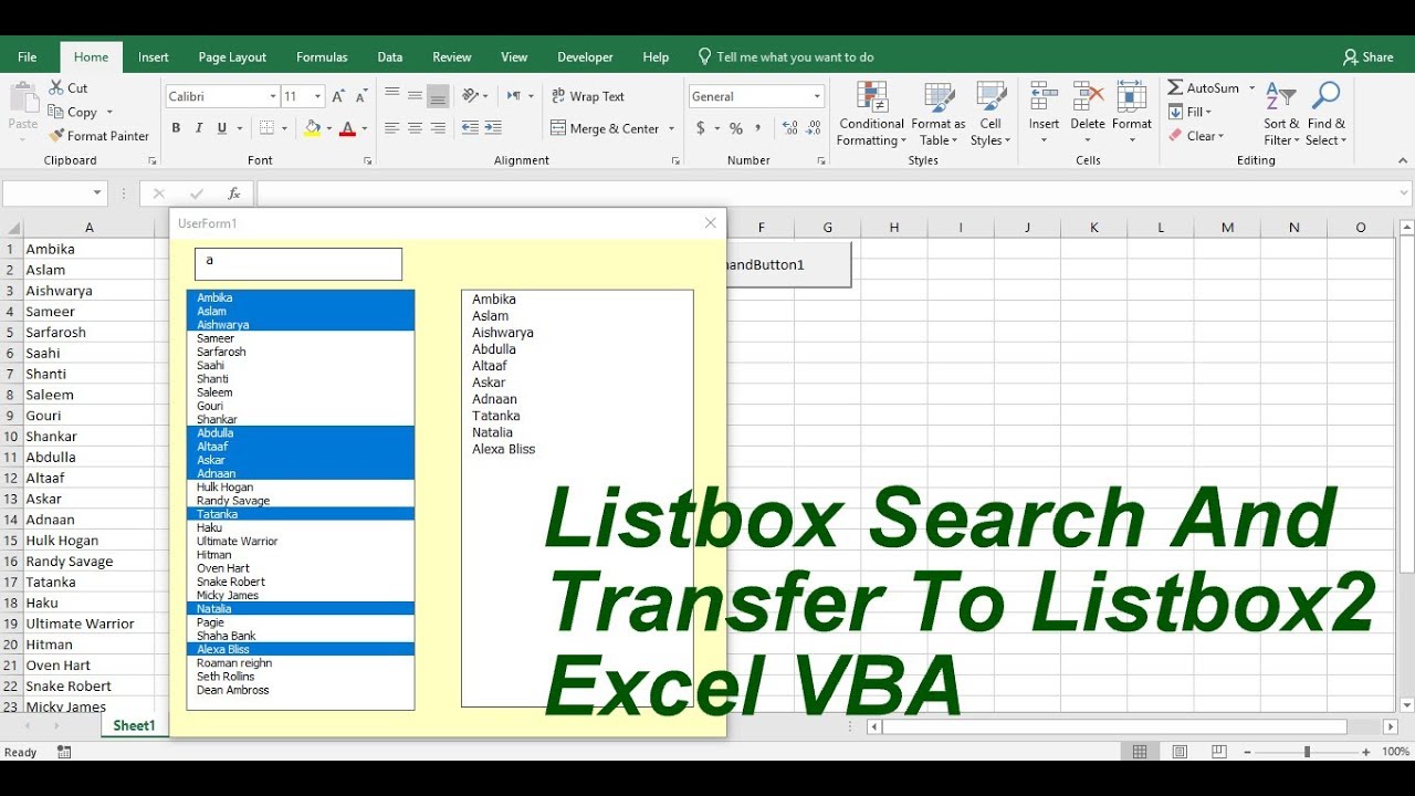 Excel Vba Listbox Excel How To Loop Through Listboxes In A
