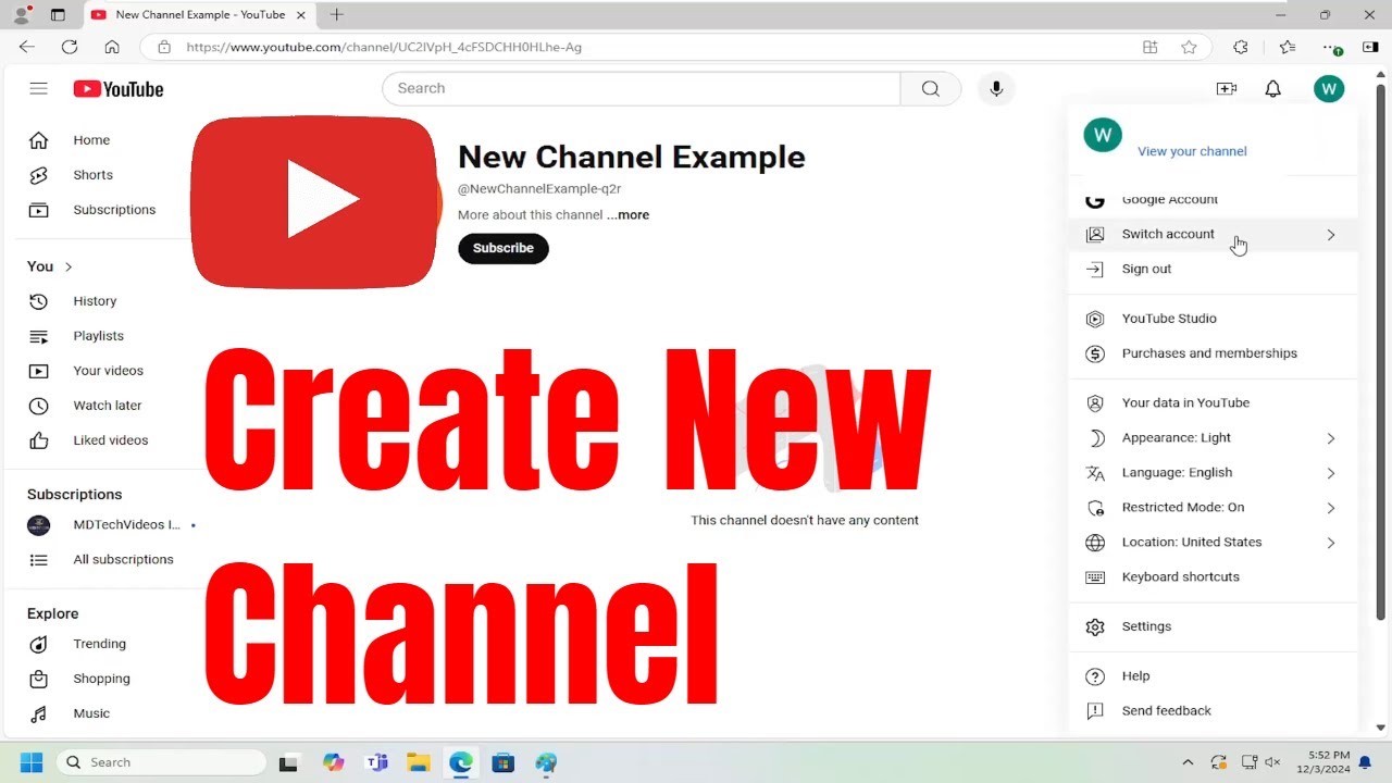 How To Create New Brand Account On Youtube Guide Youtube