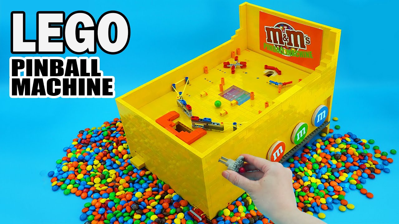 How To Make Lego Working Pinball Machine With M M Candy Youtube