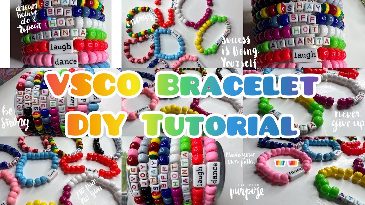 Diy Vsco Bracelets How To Create Beaded Bracelet Tutorial Youtube
