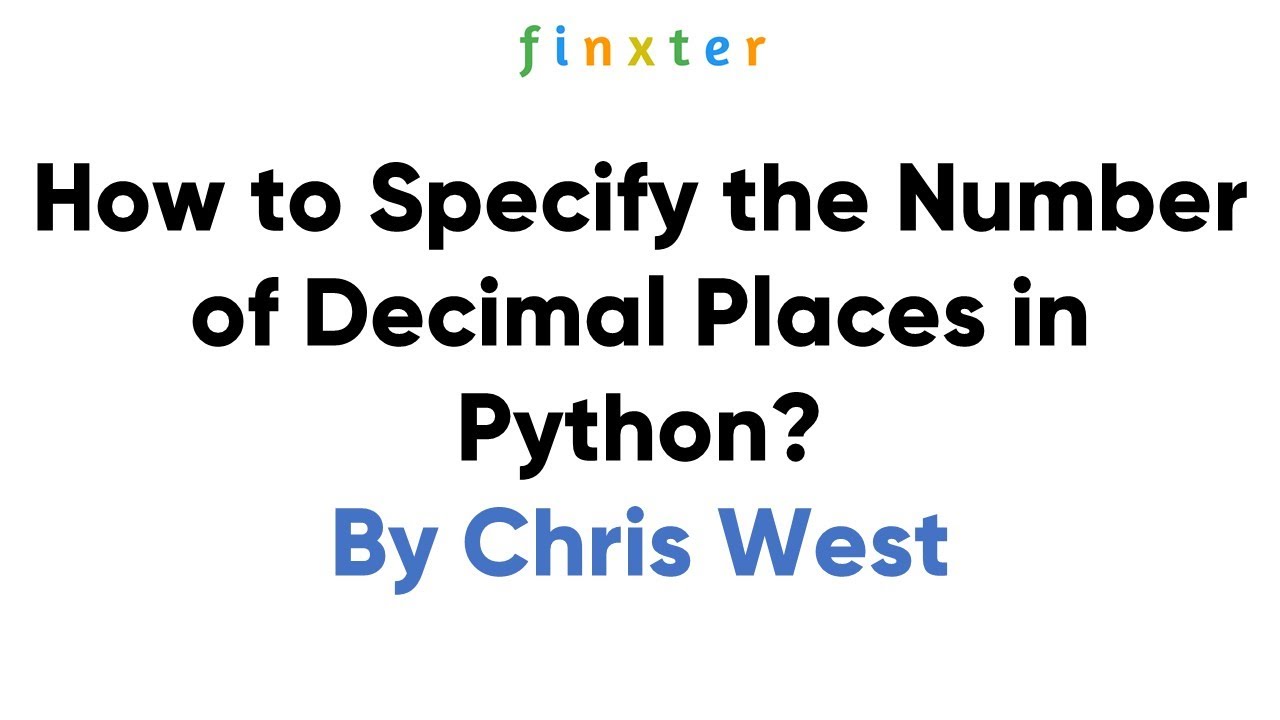 Two Decimal Places In Python Programming