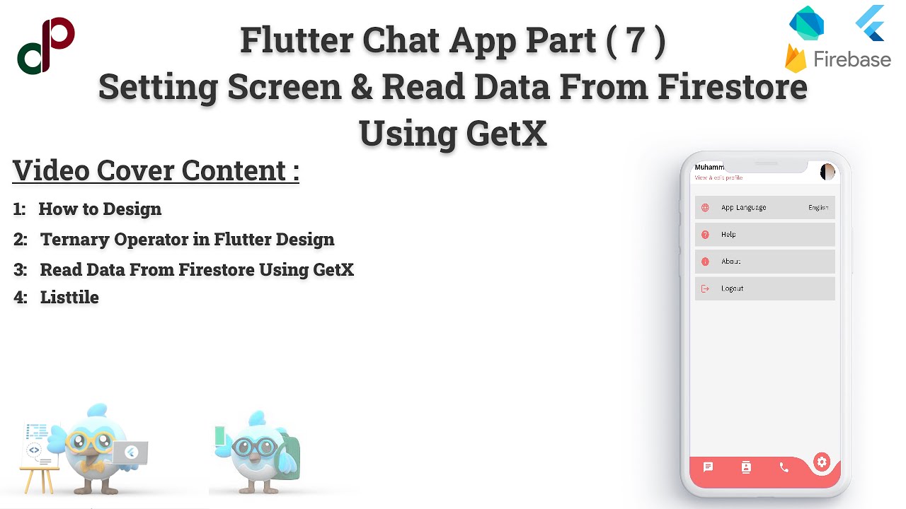 Flutter Chat App Part 7 Setting Screen Read Data From Firestore