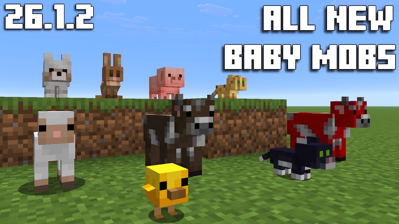 All New Baby Mobs Minecraft 26 1 2 Snapshot Youtube