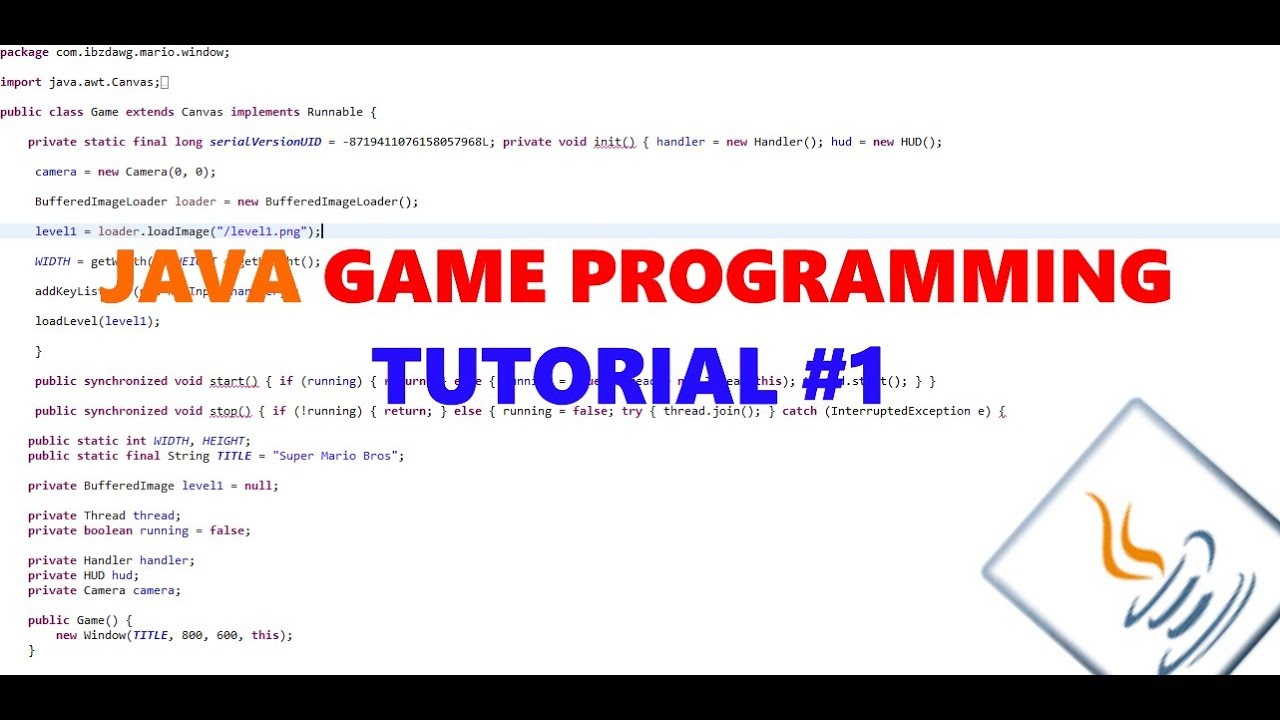 Java Game Programming 1 Creating The Window And Threads Youtube