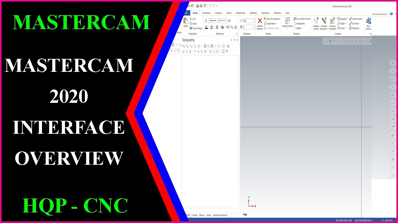 Mastercam 2020 Interface Overview Youtube
