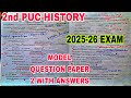2nd Puc History Annual Exam 2025 Question With Answers 2025 Annual Exam ...