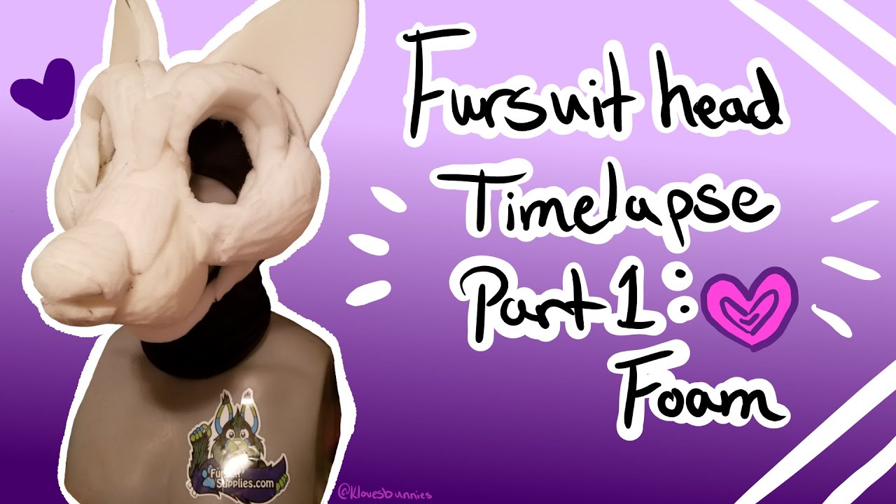 Fursuit Head Timelapse Part 1 Foam Youtube