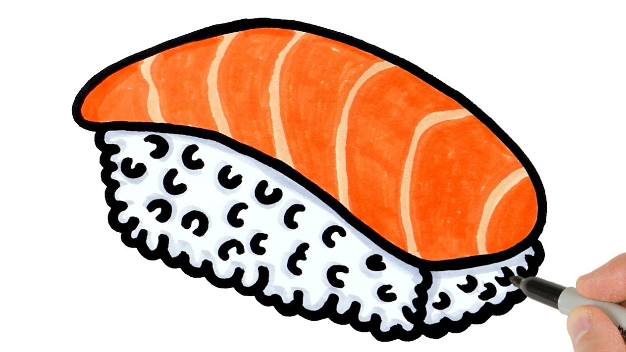 How To Draw Sushi Roll Easy At Charles Lindquist Blog