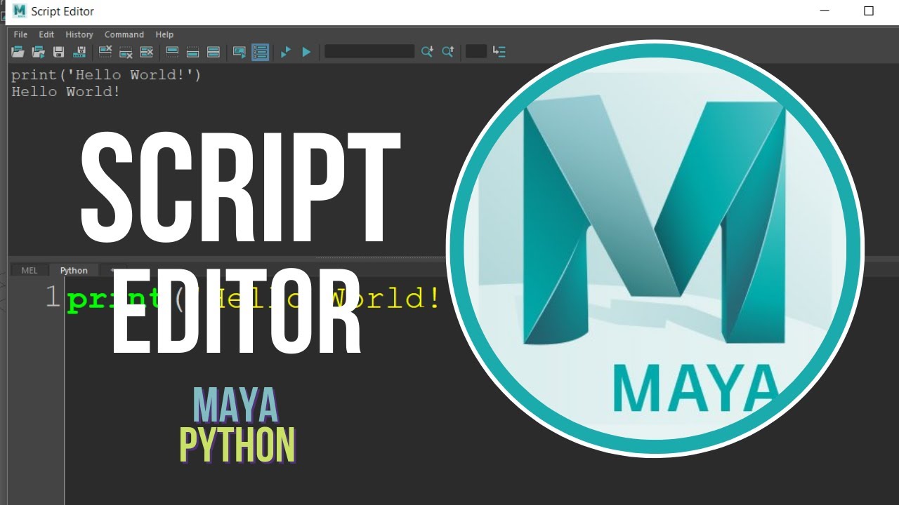 Maya Python Script Editor Tutorial Youtube