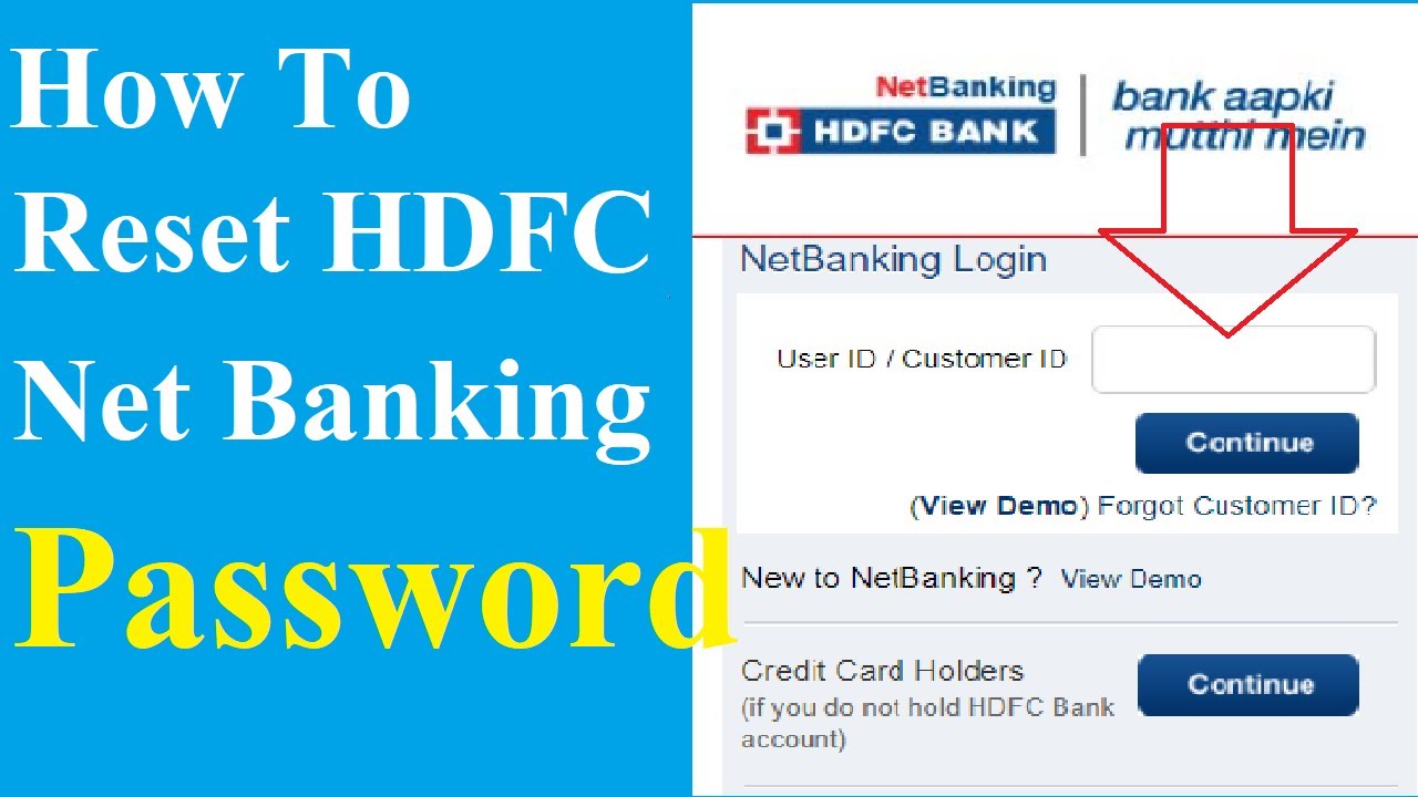 How To Change Hdfc Netbanking Password Hdfc Netbanking Ipin Reset