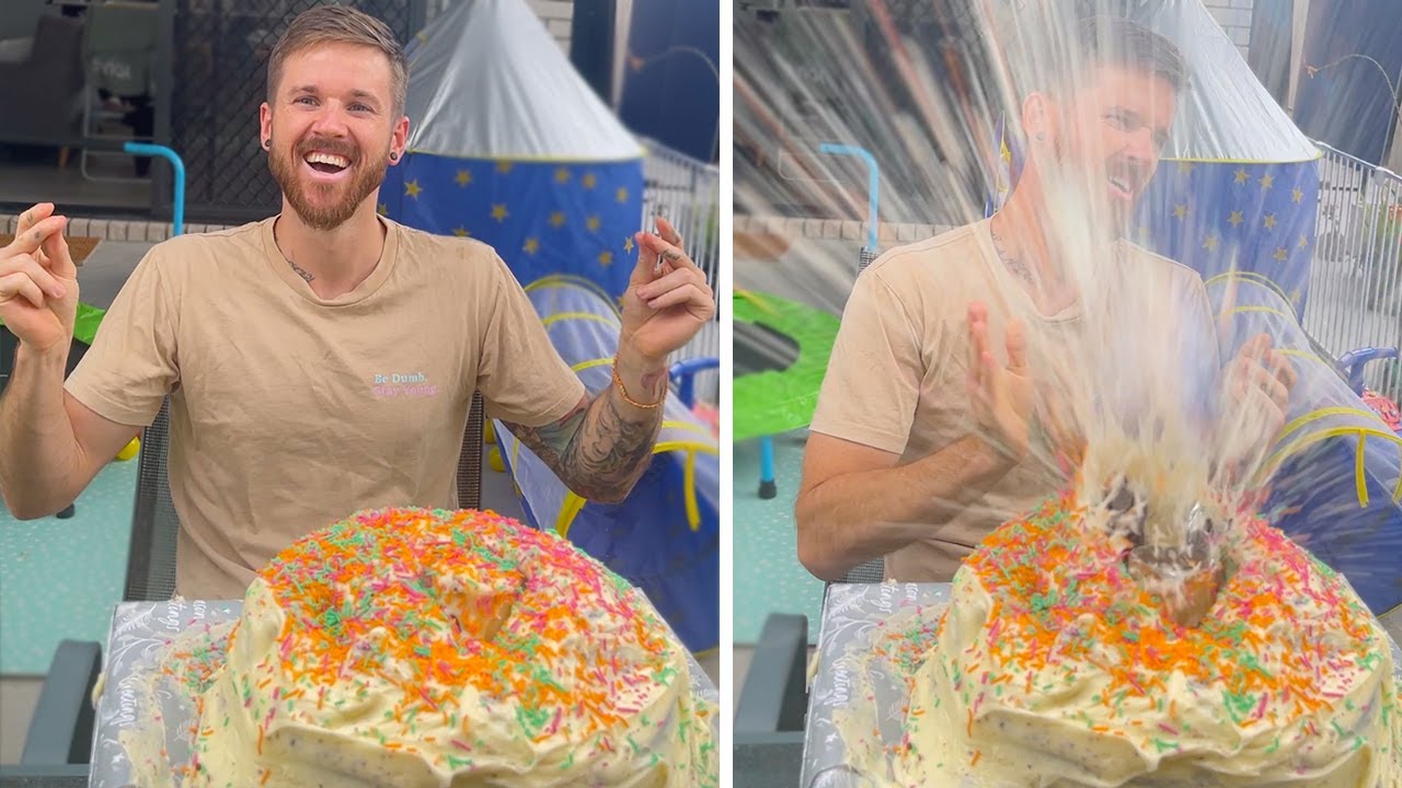 Exploding Birthday Cake Prank Youtube