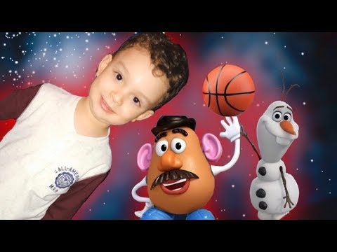 Playing Basketball With Olaf And Mr Potato Head 3 Year Old