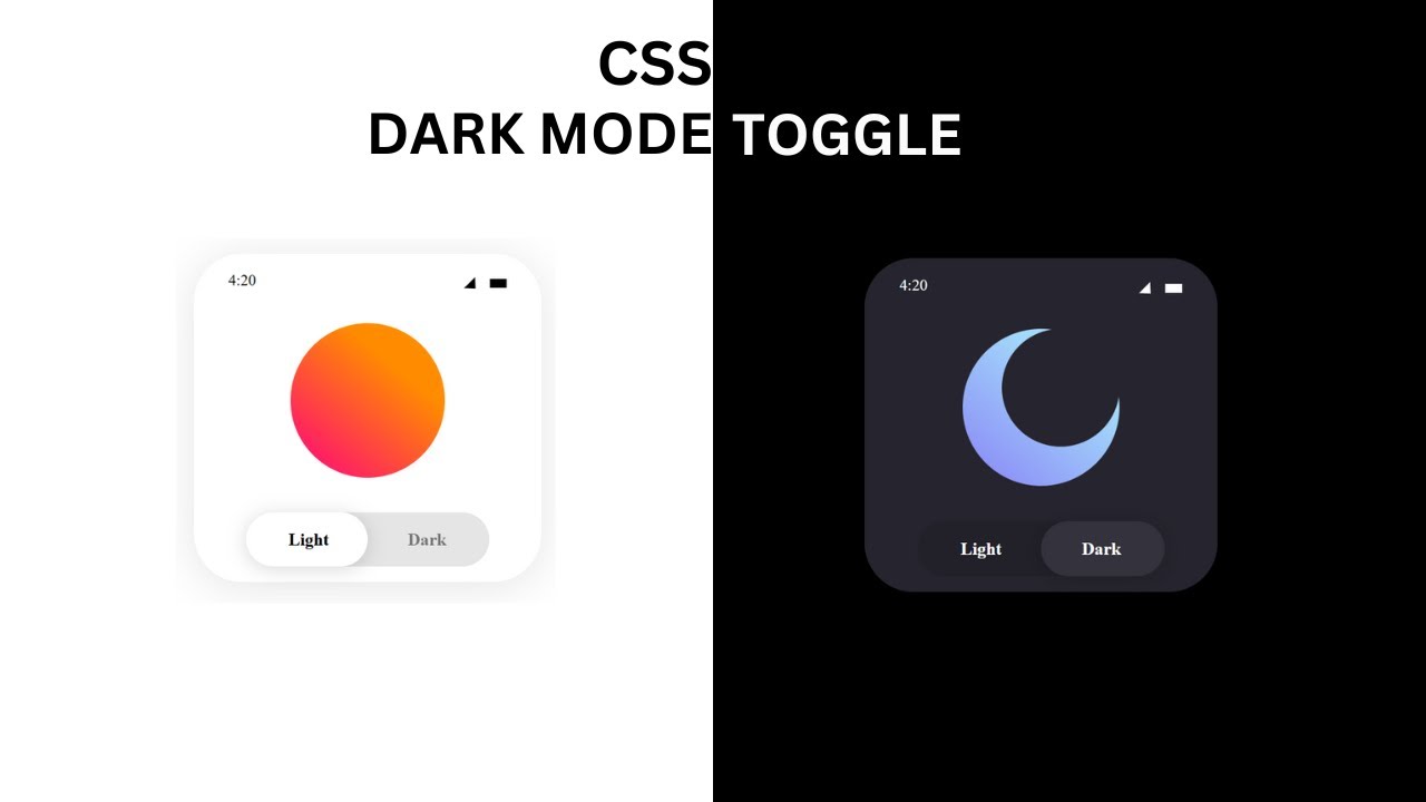 How To Build A Css Dark Mode Toggle Step By Step Tutorial Coding Css