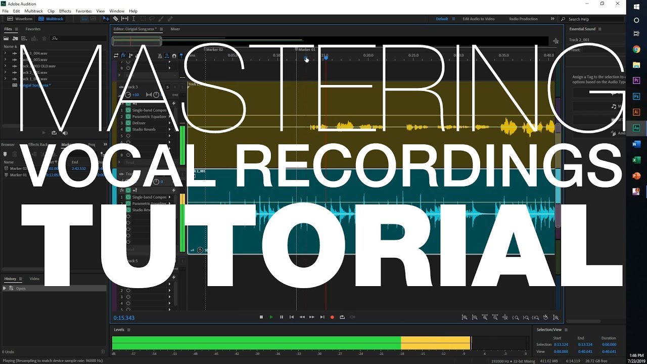 How To Master A Vocal Recording Youtube