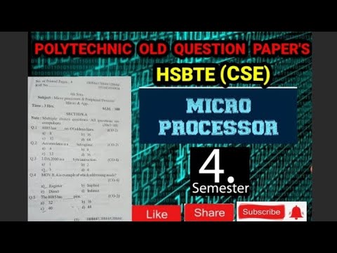 2nd Computer Science Previous Year Question Paper Polytechnic Diploma
