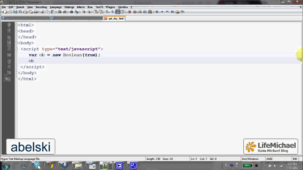 Simple Boolean In Java Script Youtube