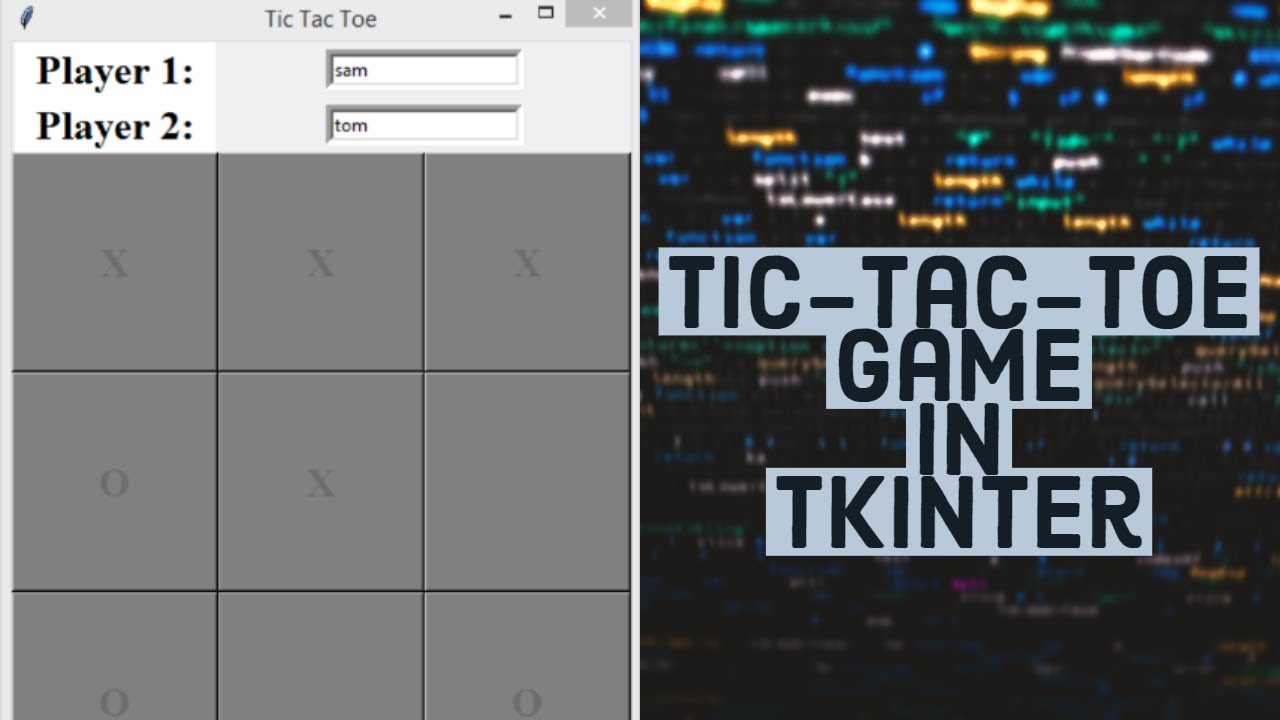 Tkinter Python Gui Tutorial For Beginners Tic Tac Toe Game In Python