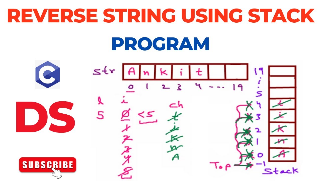 Program To Reverse String Using Stack Data Structures Download Code