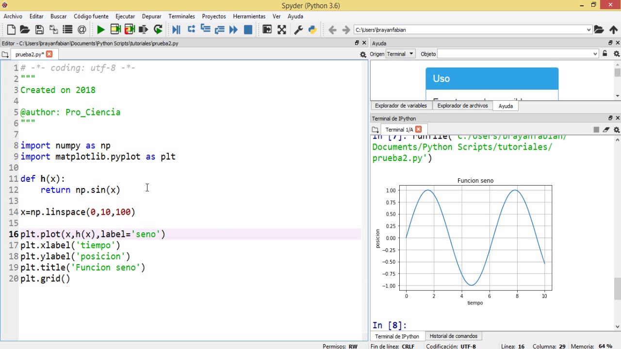 Python Graficar Funciones Con Matplotlib 1 Youtube