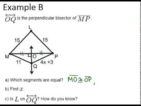 Perpendicular Bisectors Examples Video Geometry Ck 12 Foundation