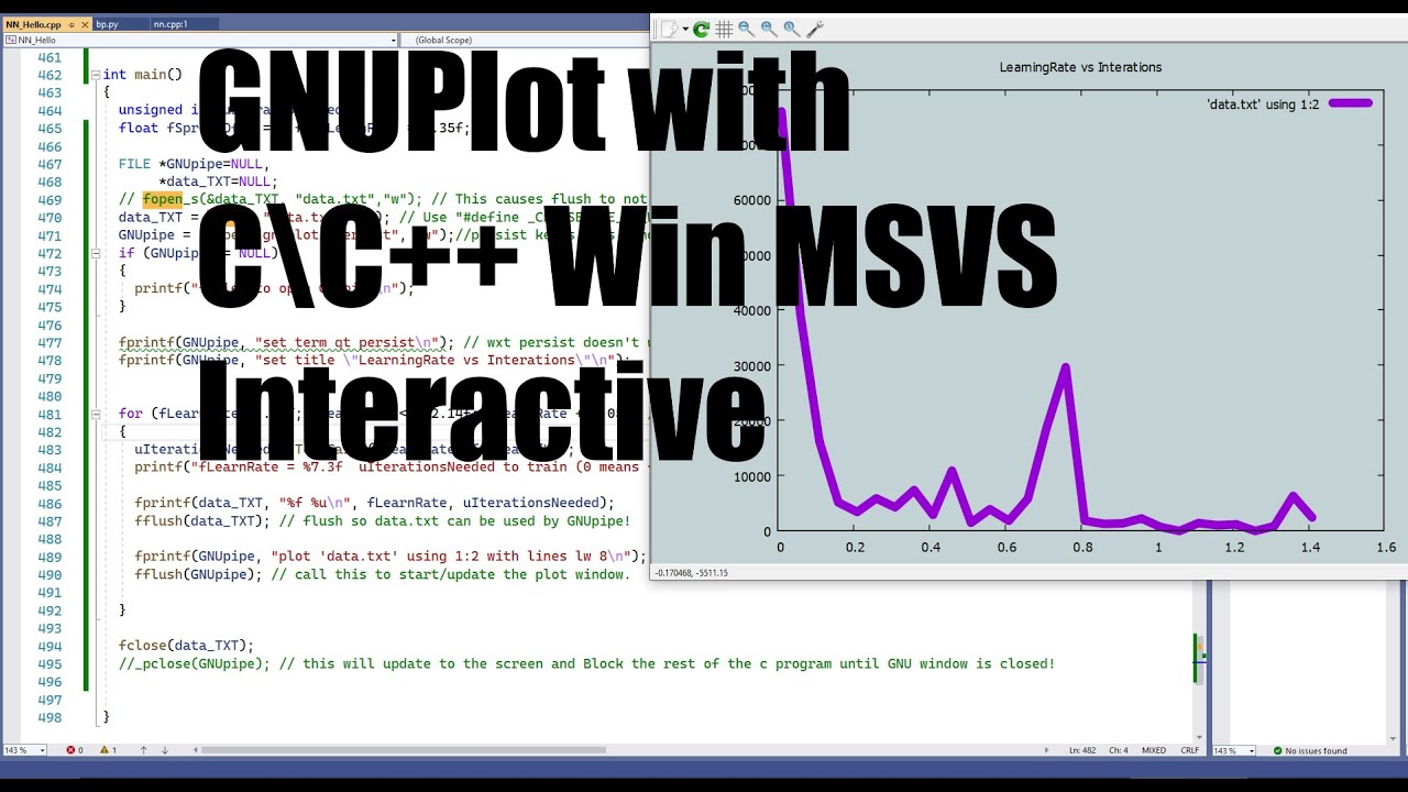 Gnuplot C C Windows Realtime Youtube