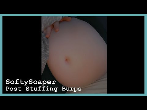 Bbw Post Stuffing Burps Belly Play Youtube