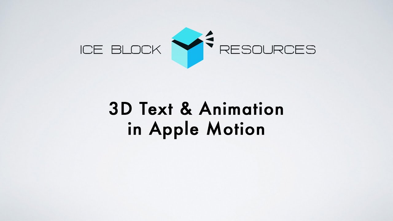 3d Text Animation In Apple Motion Tutorial Youtube