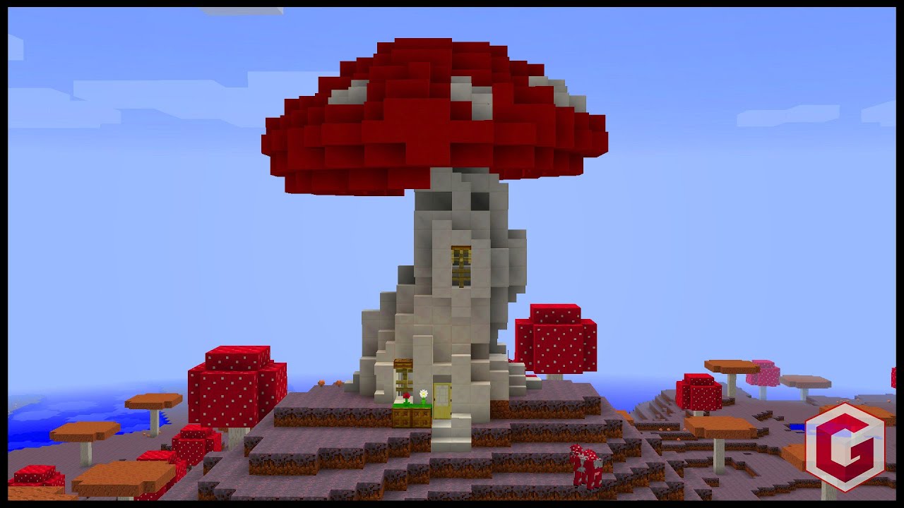 How To Make A Minecraft Mushroom House Youtube