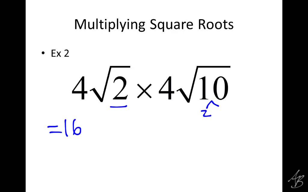 Multiplying Square Roots Notes Youtube