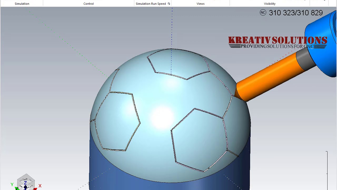 Mastercam Multiaxis Curve Toolpath Youtube