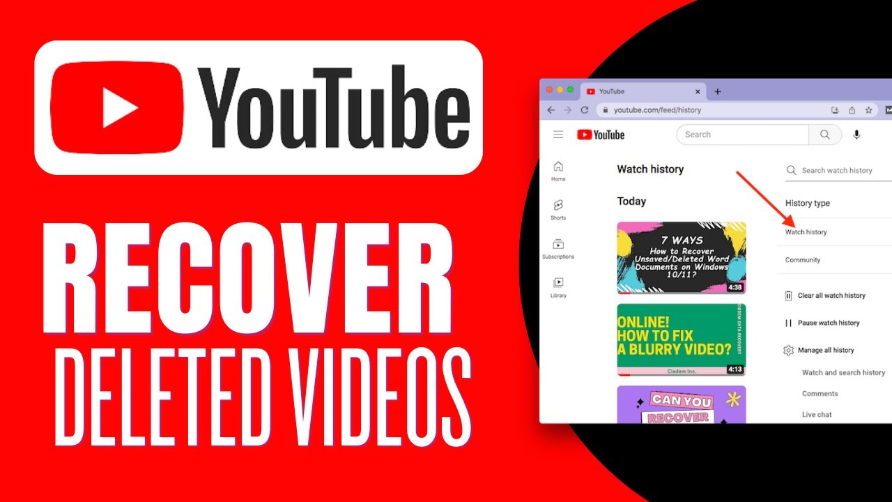 How To Recover Deleted Youtube Videos Youtube