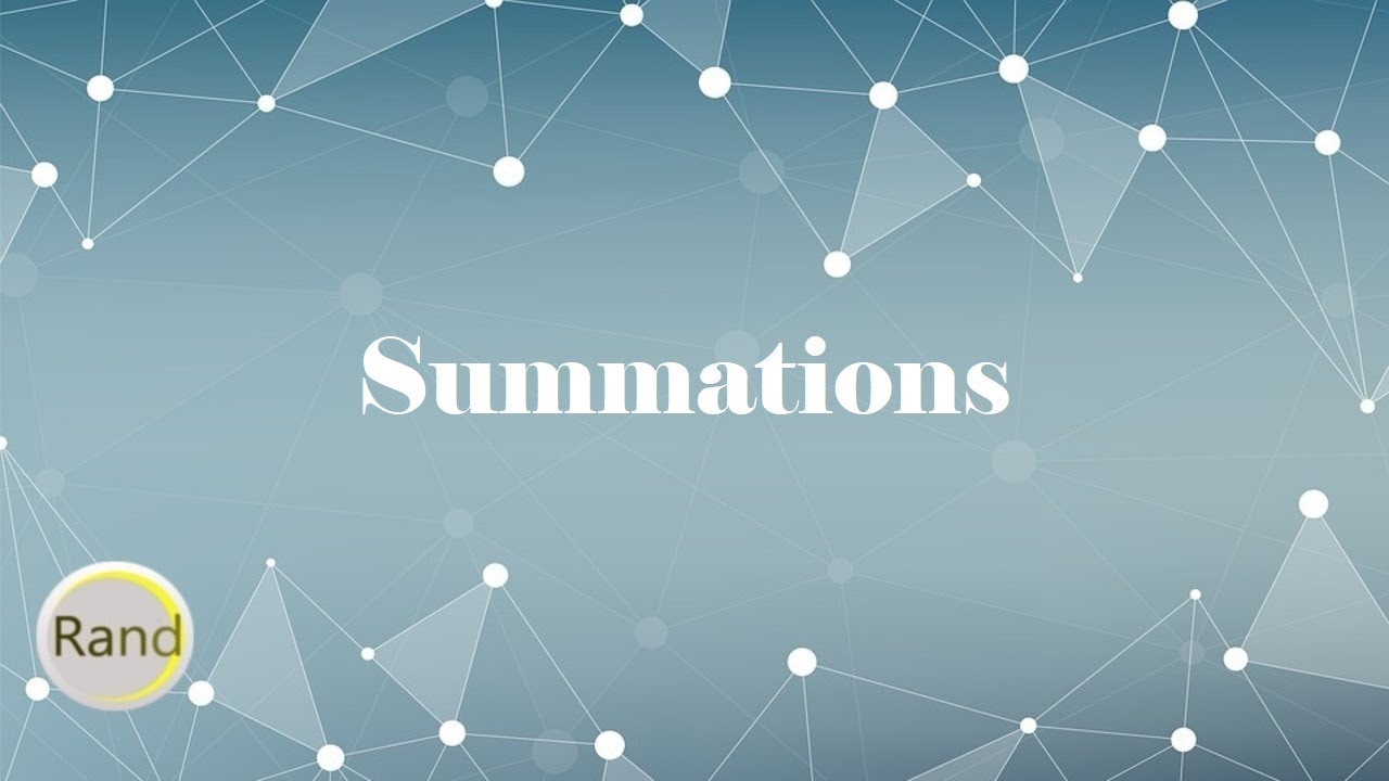 Summations Youtube