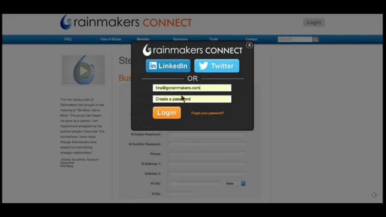 How To Login To Rainmakers Connect Youtube