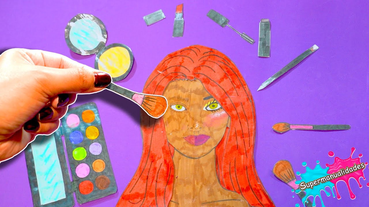 Maquillando Muñecas De Papel Diy Supermanualidades Youtube