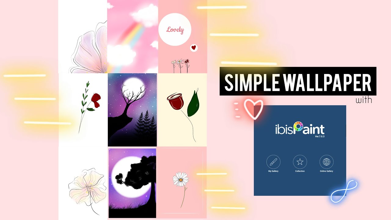 How To Make Simple Wallpaper Using Ibispaint X Youtube