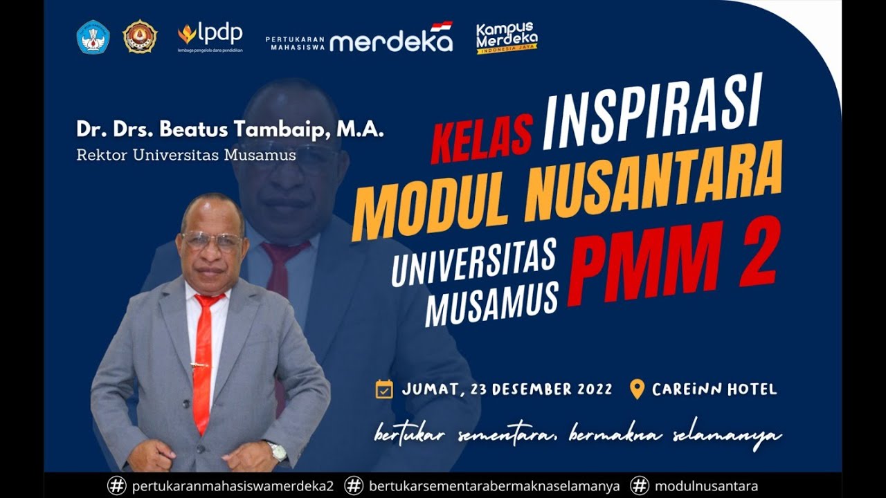 Kelas Inspirasi Modul Nusantara Pmm 2 Inbound Universitas Musamus Youtube