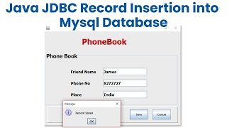 How To Insert Data Record Into Mysql Database Table Using Java Netbeans
