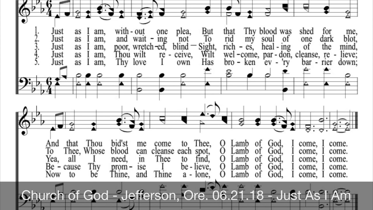 Hymn Just As I Am Youtube
