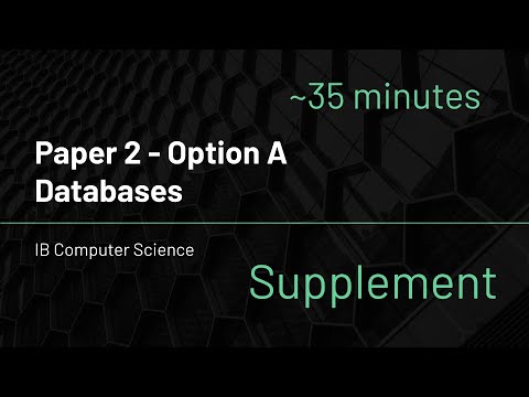 Ib Computer Science Option A Databases Supplement Sql Derived