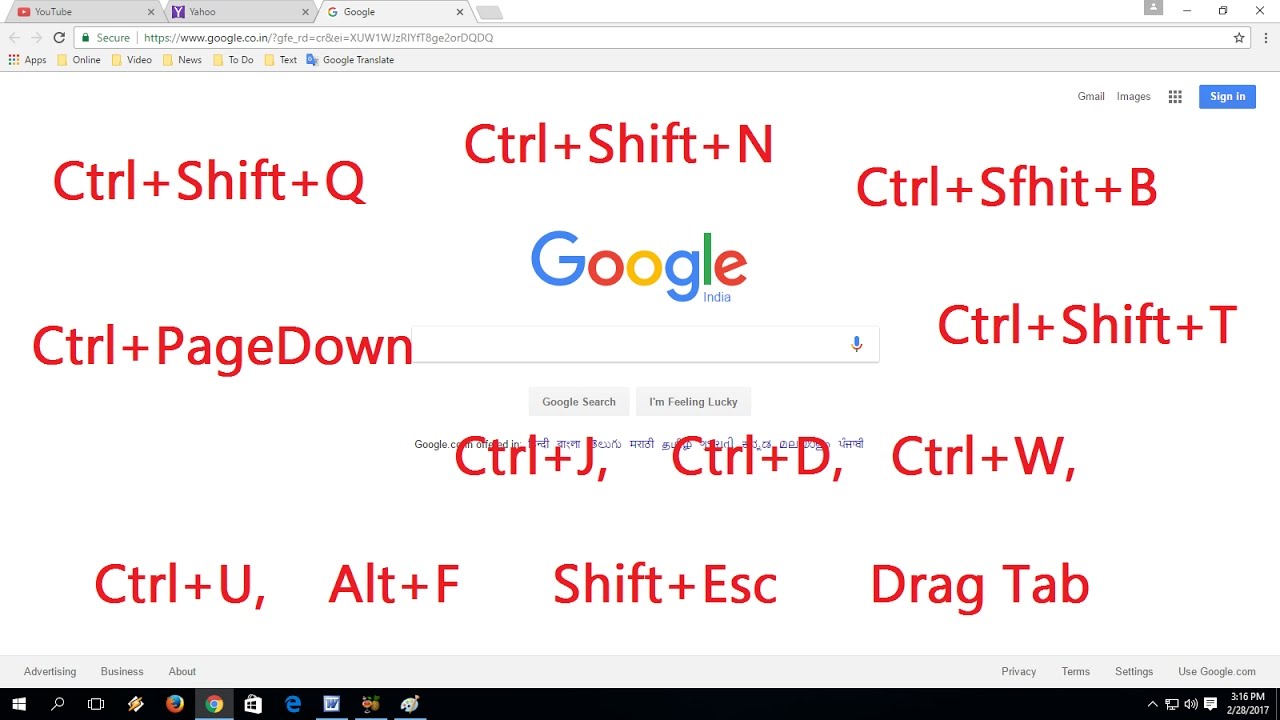 Google Chrome Keyboard Shortcuts Cheat Sheet Typing 53 Off