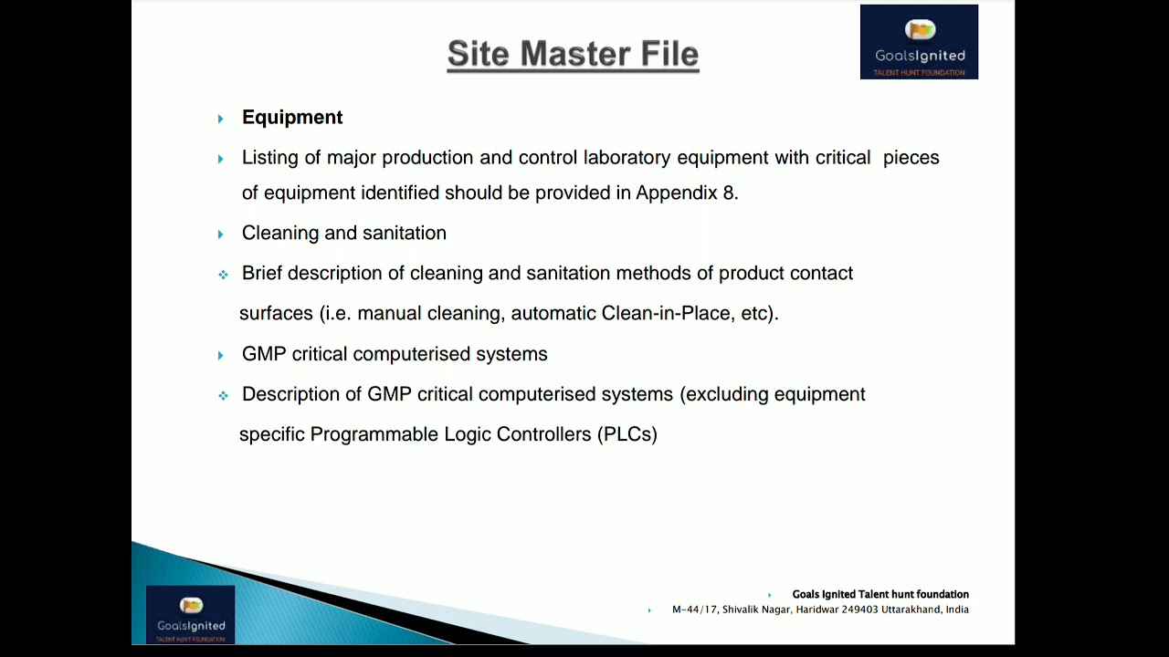 Site Master File Pharmaceuticals Youtube