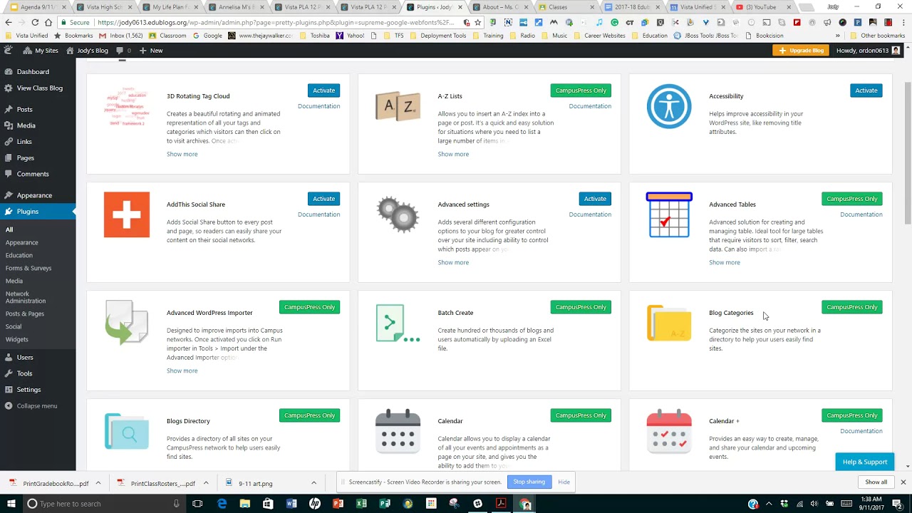 Edublogs Adding Font Plugins Youtube
